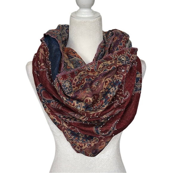 Cynthia Rowley | Accessories | Cynthia Rowley Red Rust Blue Paisley ...